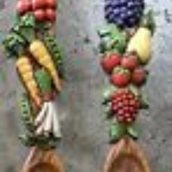 Homco | Accents | Homeco 976 Syroco Fruit Vegetables Fork Spoon Wall ...